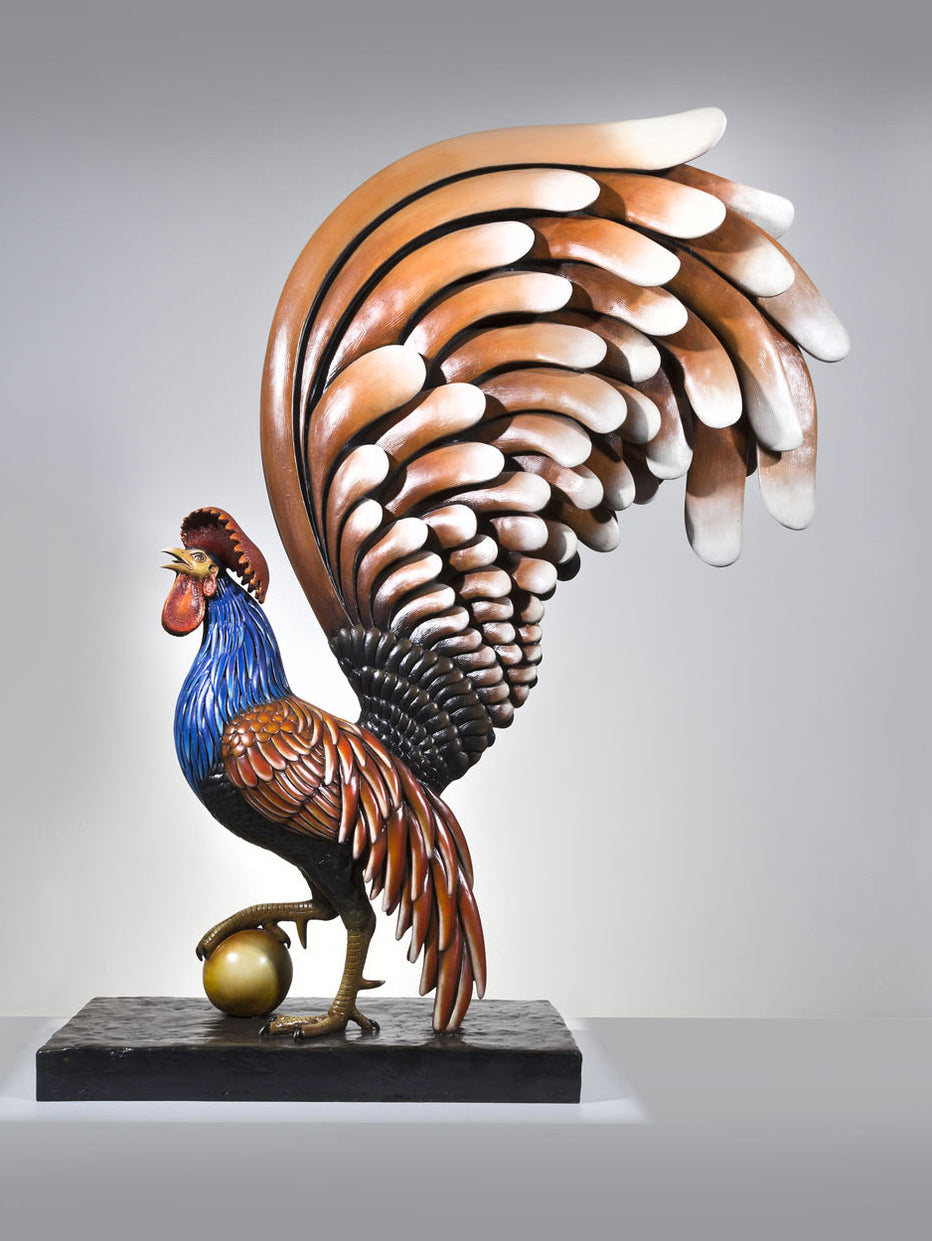 Gallo cola grande – Galerías Sergio Bustamante